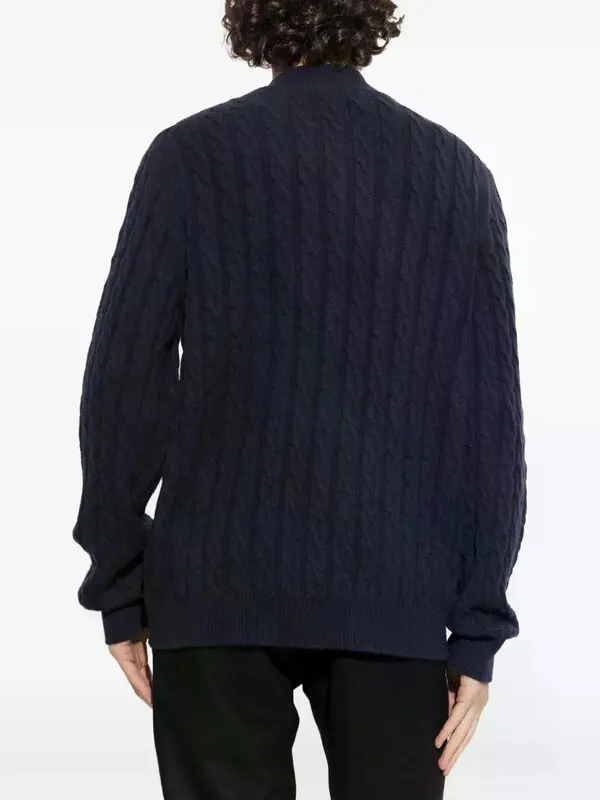 Kiton Cashmere Cable-knit Zip-up Cardigan - Blue