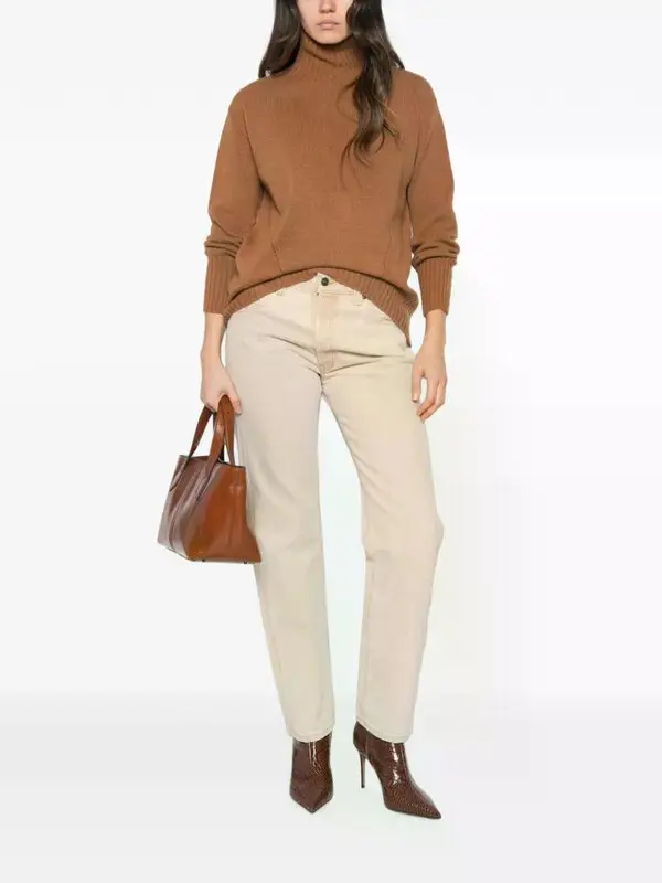 WHYCI Roll-neck Ribbed-trim Sweater