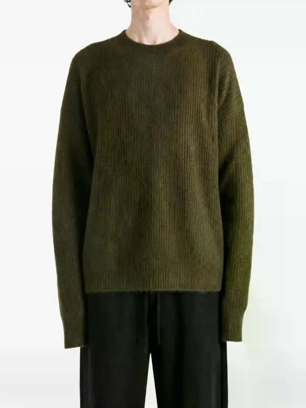 UMA WANG Ribbed-knit Crew-neck Sweater