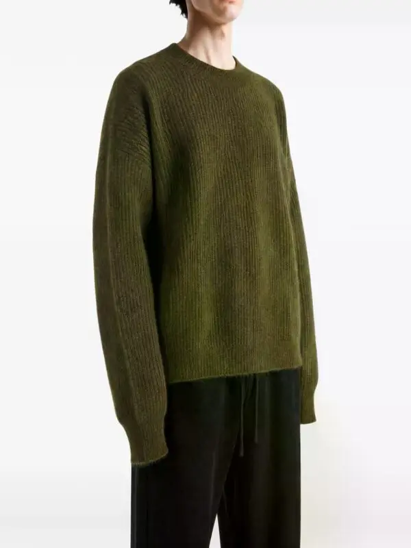 UMA WANG Ribbed-knit Crew-neck Sweater