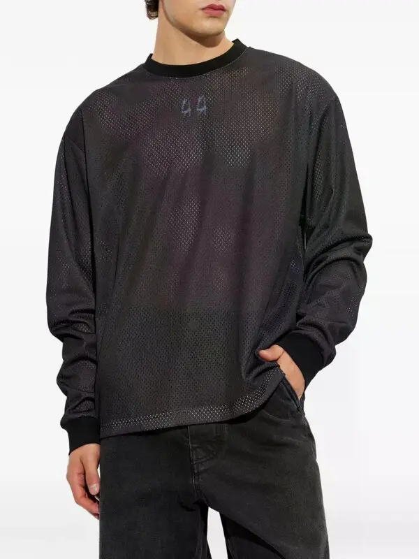 44 LABEL GROUP Graphic-print Mesh T-shirt