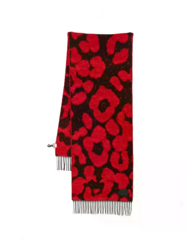 Paul Smith Leopard-print Wool Scarf
