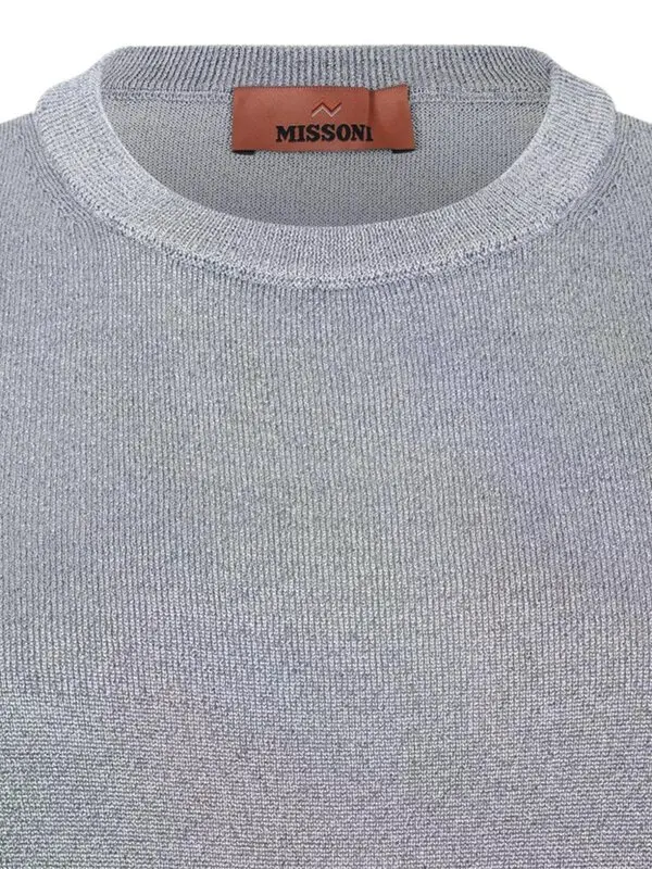 Missoni Metallic-effect Short-sleeve Sweater - Grey