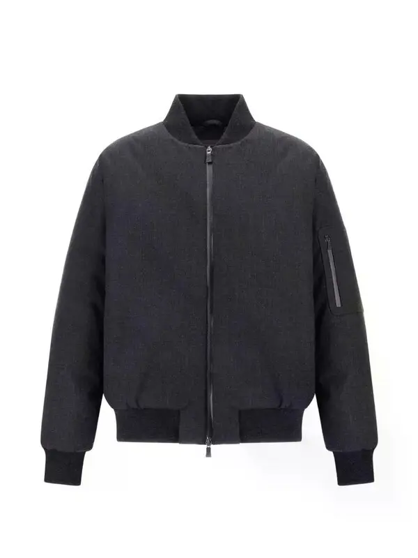 Herno Water-repellent Flannel Bomber Jacket