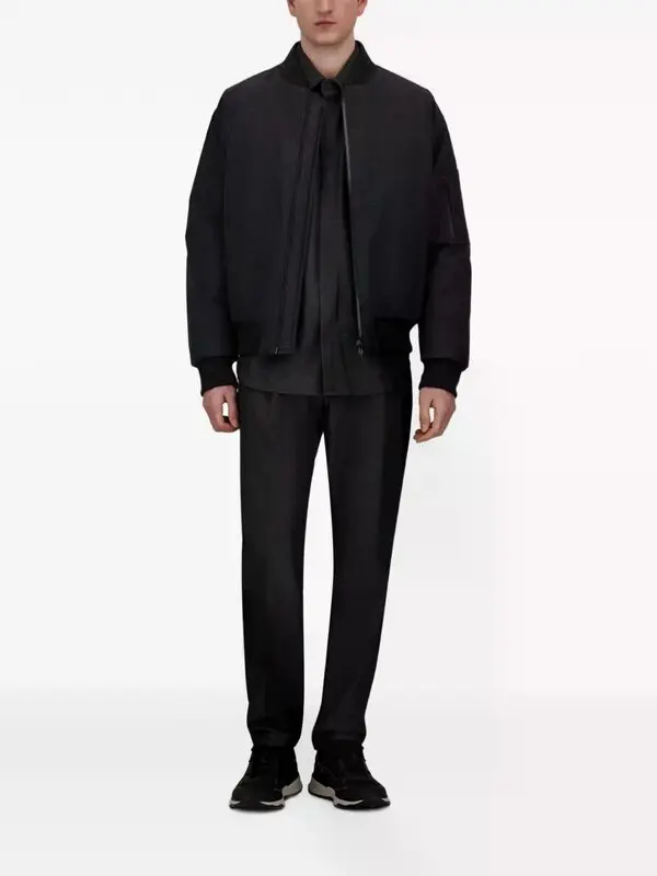 Herno Water-repellent Flannel Bomber Jacket