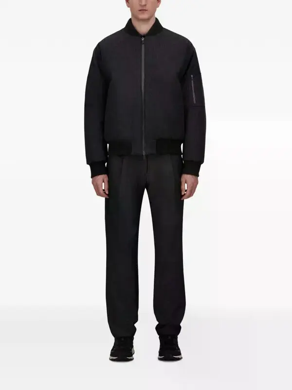 Herno Water-repellent Flannel Bomber Jacket