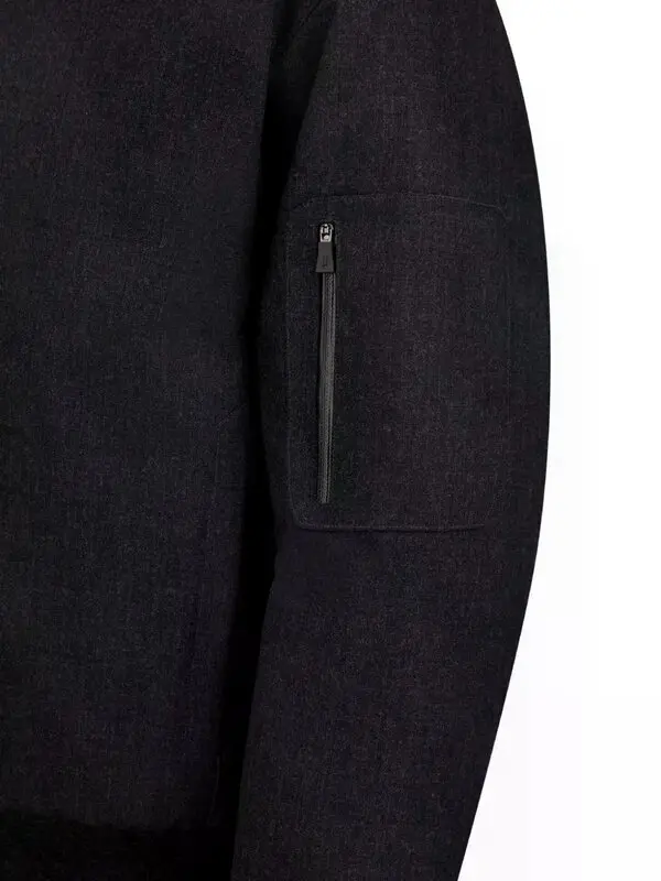 Herno Water-repellent Flannel Bomber Jacket