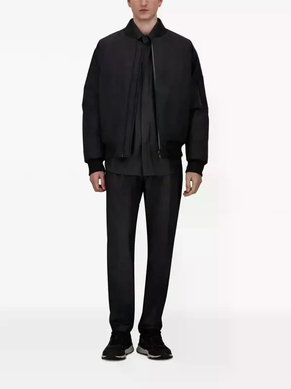 Herno Water-repellent Flannel Bomber Jacket
