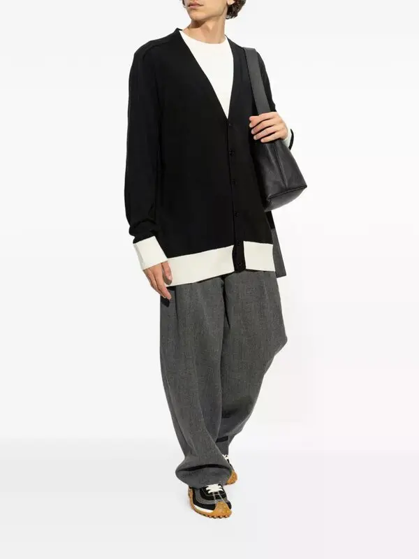 AMI Paris Colour-block Button-up Cardigan