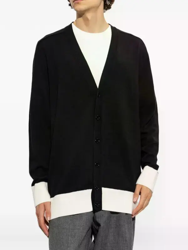 AMI Paris Colour-block Button-up Cardigan
