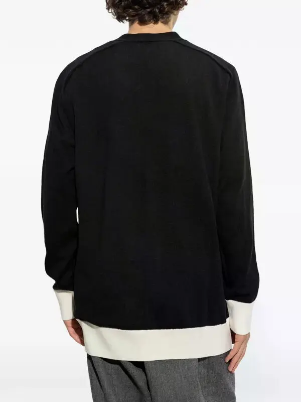 AMI Paris Colour-block Button-up Cardigan