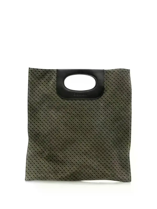 GHERARDINI Monogram-pattern Leather-trim Tote Bag - Neutrals
