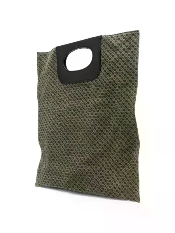 GHERARDINI Monogram-pattern Leather-trim Tote Bag
