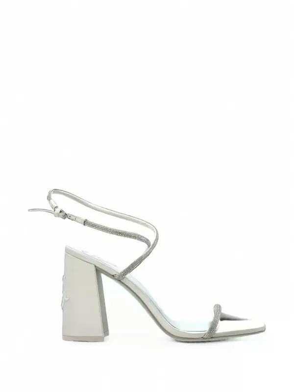 Kate Spade New York Say I Do Crystal-embellished Block-heel Sandals - Silver