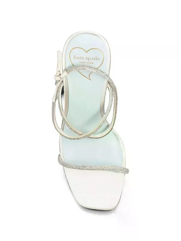 Kate Spade New York Say I Do Crystal-embellished Block-heel Sandals