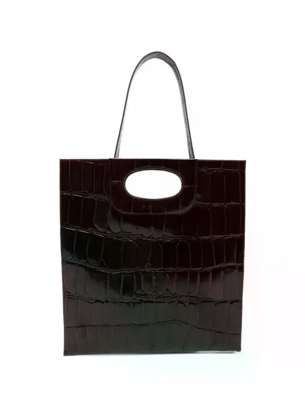 GHERARDINI Piattina Croc-effect Tote Bag