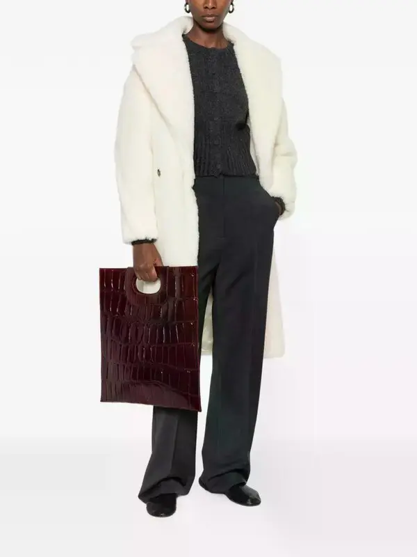 GHERARDINI Piattina Croc-effect Tote Bag