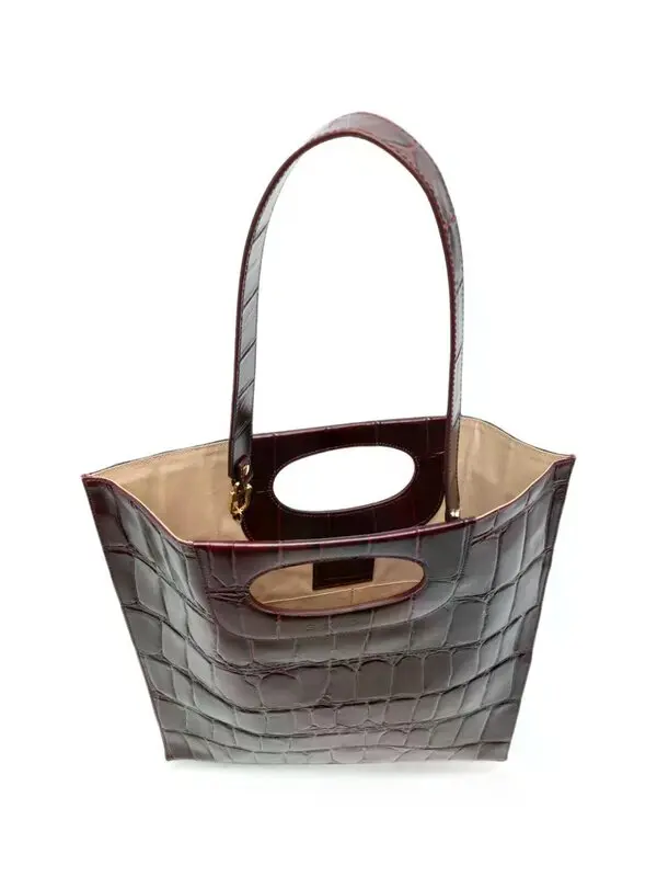 GHERARDINI Piattina Croc-effect Tote Bag