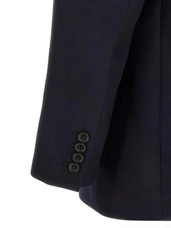 Saint Laurent Double-breasted Jacket In Felted Wool Gabardine