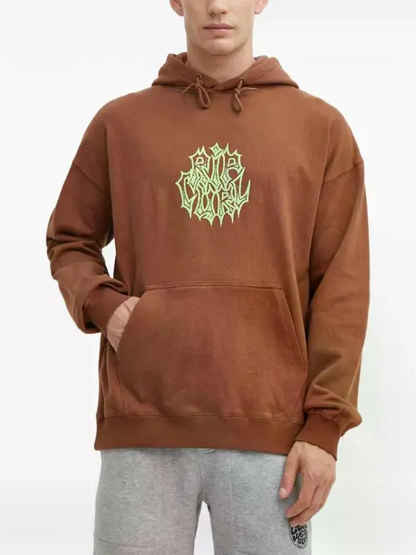 Rip Curl Graphic-print Drawstring Hoodie - Brown