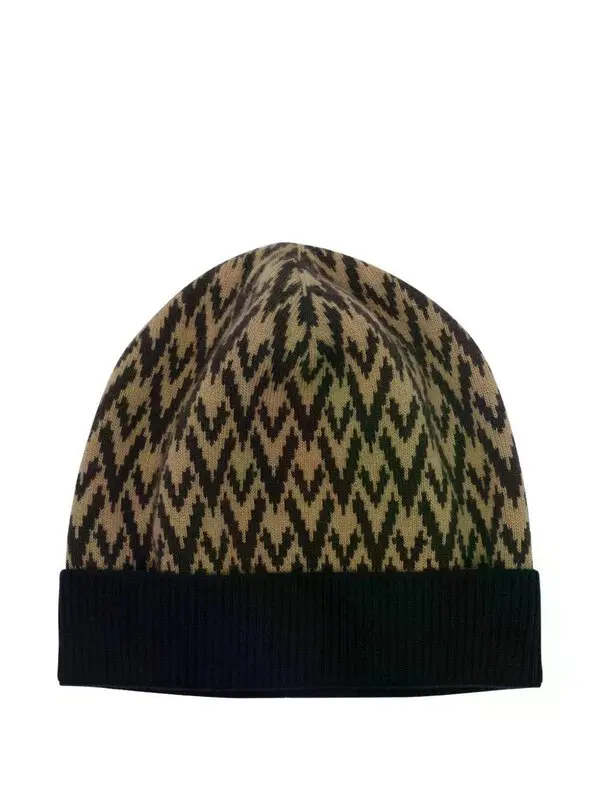 Valentino Garavani Toute La V-signature Beanie Hat - Neutrals