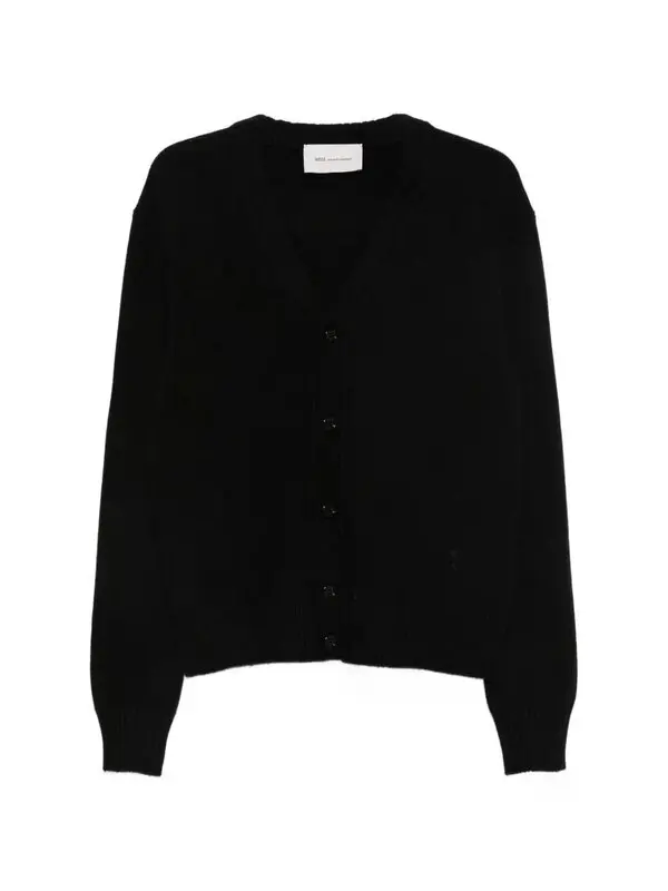 AMI Paris De Coeur Cardigan - Black
