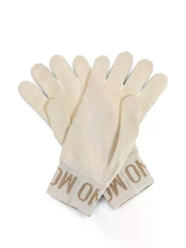 Moschino Logo-intarsia Knitted Gloves