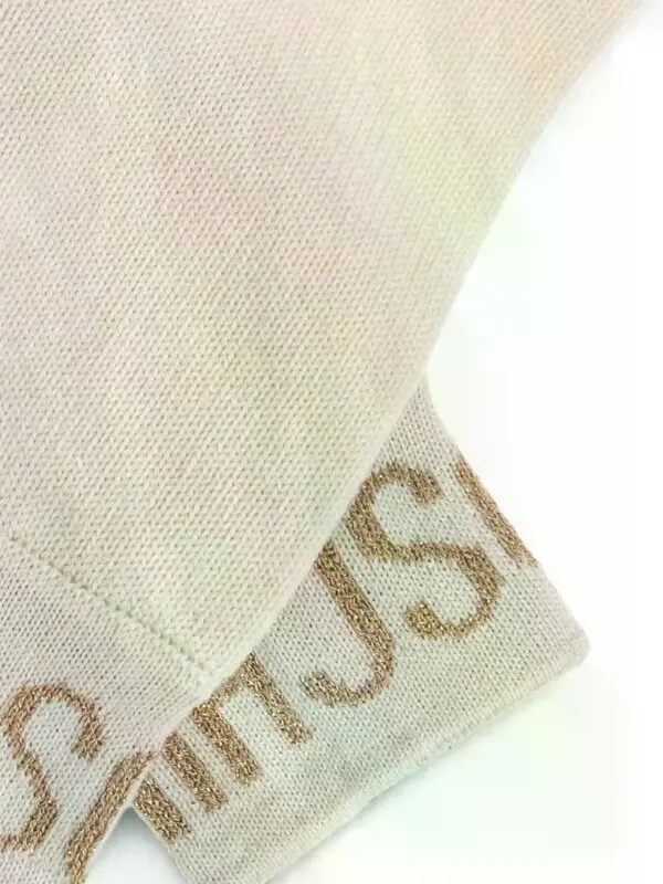 Moschino Logo-intarsia Knitted Gloves