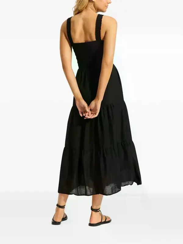 Seafolly Faithful Shirred Tiered Midi Dress