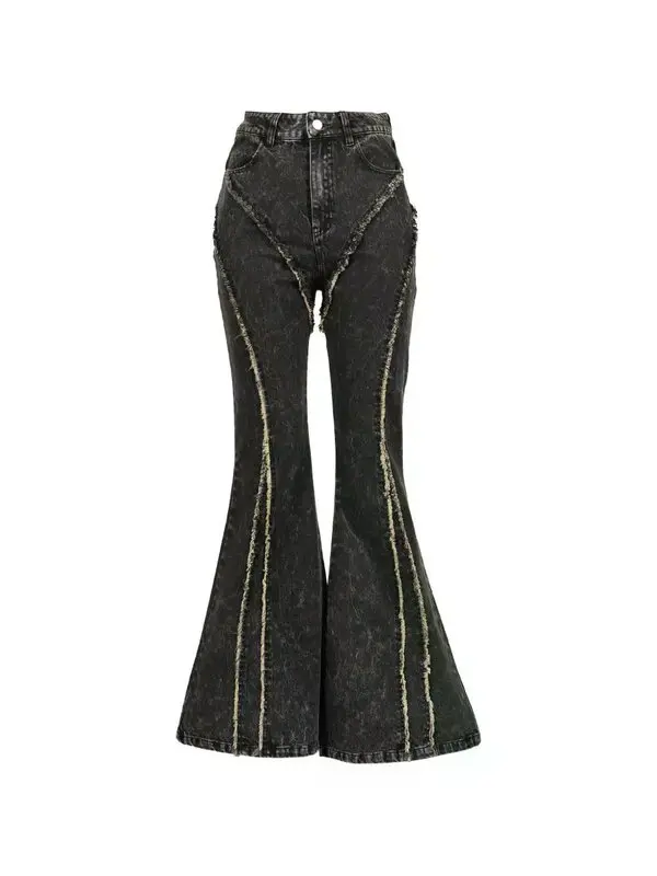 VIVAMUS Frayed Flared Jeans