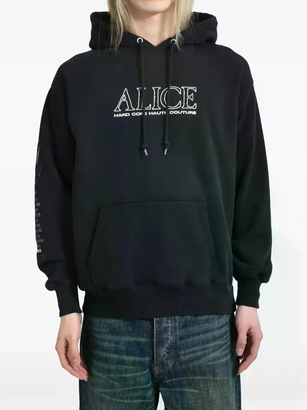 ALICE HOLLYWOOD Logo-print Washed-finish Hoodie