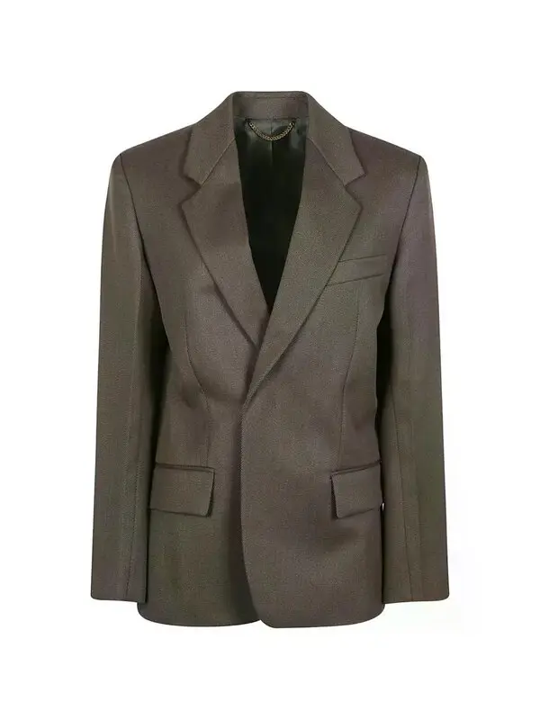 Victoria Beckham Twill Single-breasted Blazer
