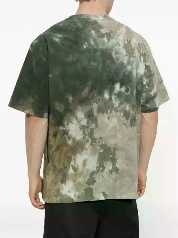 A BATHING APE Tie-dye Logo-print T-shirt