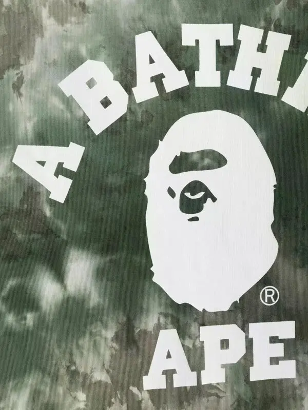 A BATHING APE Tie-dye Logo-print T-shirt