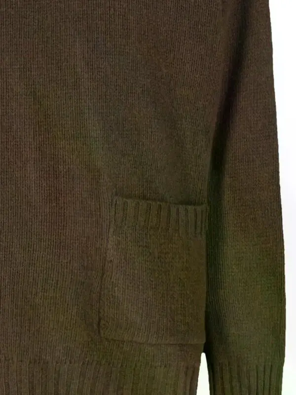AMISH SUPPLIES Contrast-stitch Patch-pocket Sweater