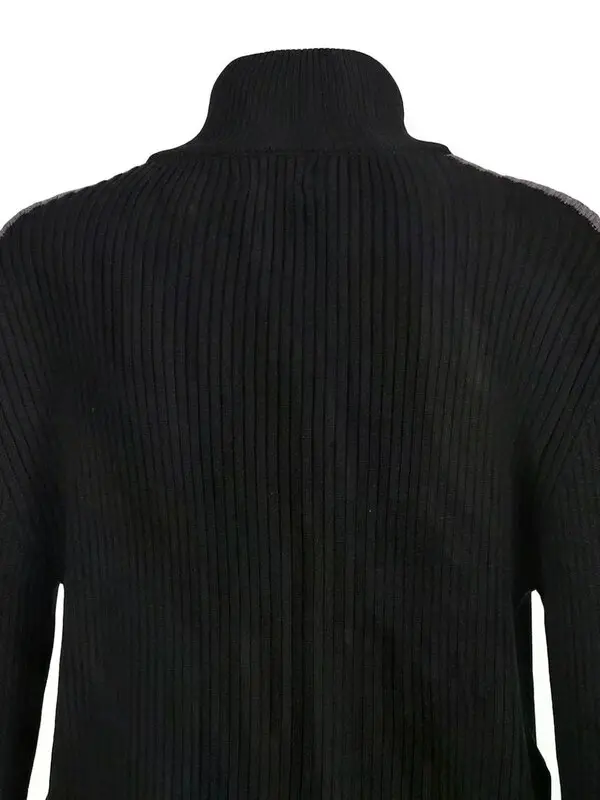 VIVAMUS Ribbed-knit Double-zip Cardigan