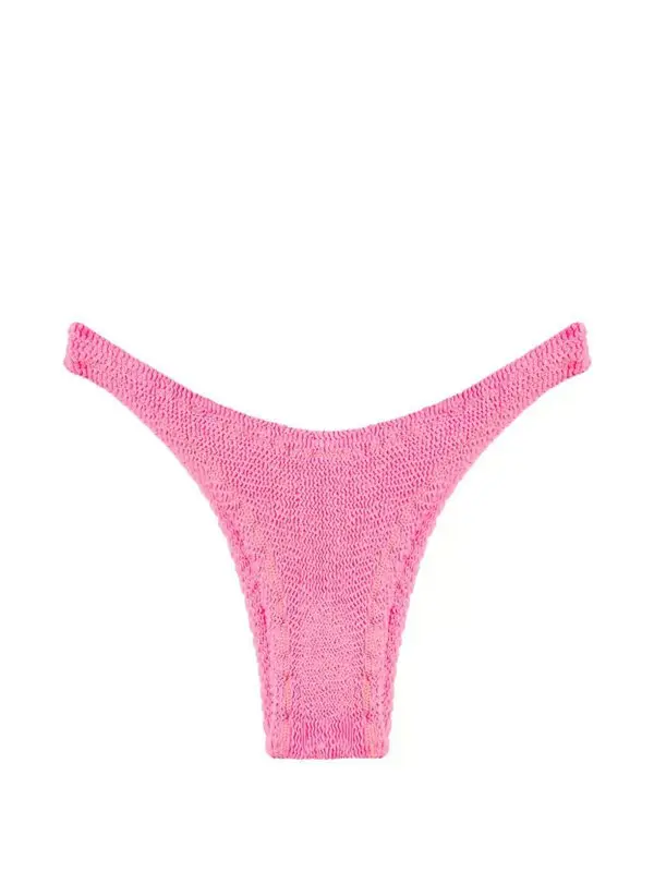 REINA OLGA Ginny Crinkled Bikini Bottoms - Pink