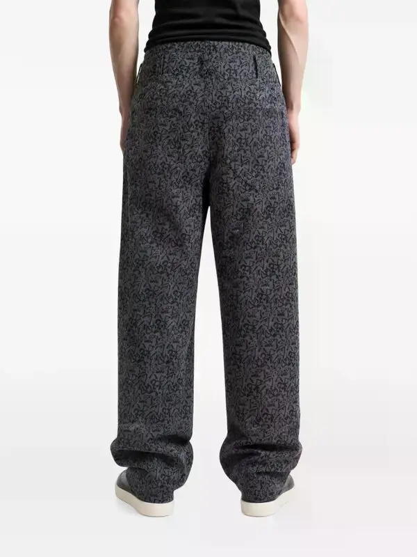 KOZABURO Graphic-print Pleated Trousers