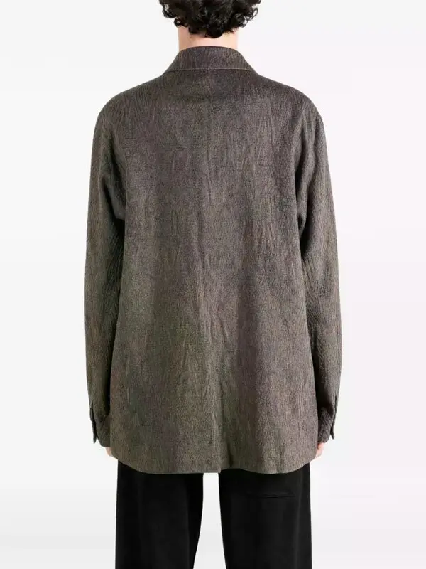 UMA WANG Chevron-pattern Notch-lapels Jacket