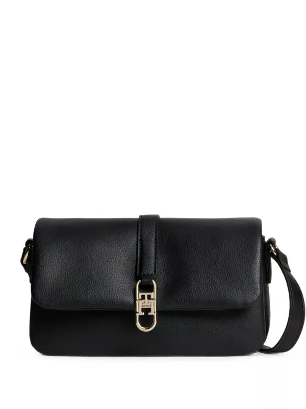Tommy Hilfiger Libre Logo-plaque Pebbled-texture Shoulder Bag