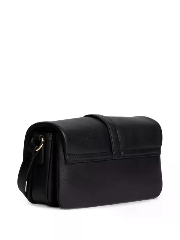 Tommy Hilfiger Libre Logo-plaque Pebbled-texture Shoulder Bag - Black