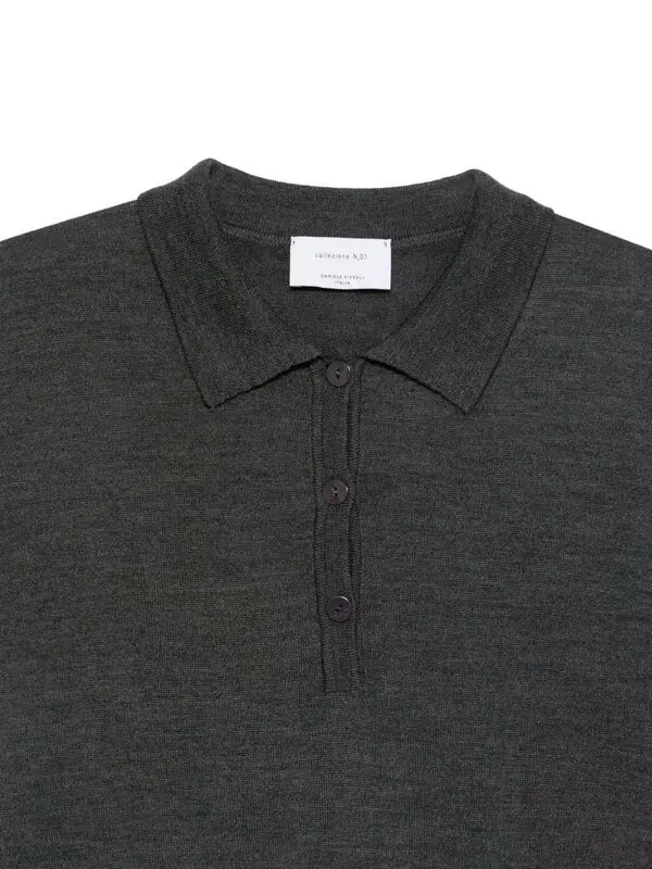DANIELE FIESOLI Merino-wool Knitted Polo Top