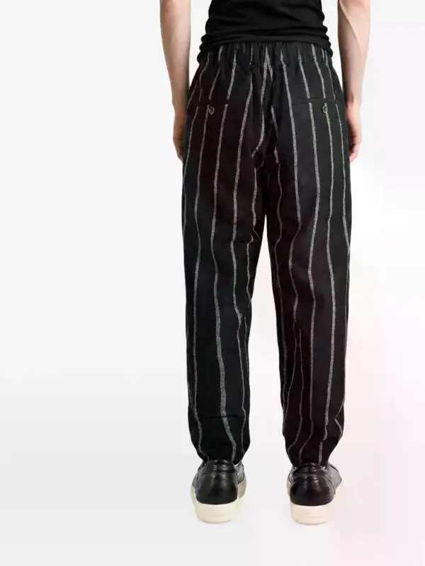 UMA WANG Vertical-stripe Drawstring Trousers