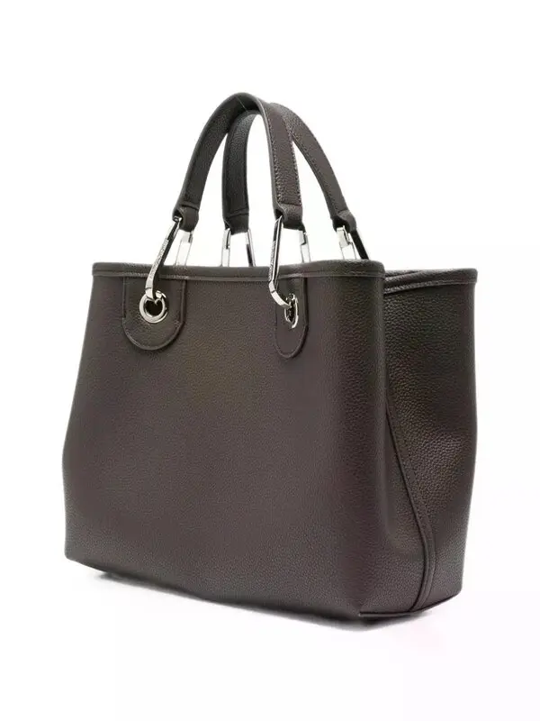 Emporio Armani Grained-effect Logo-print Tote Bag