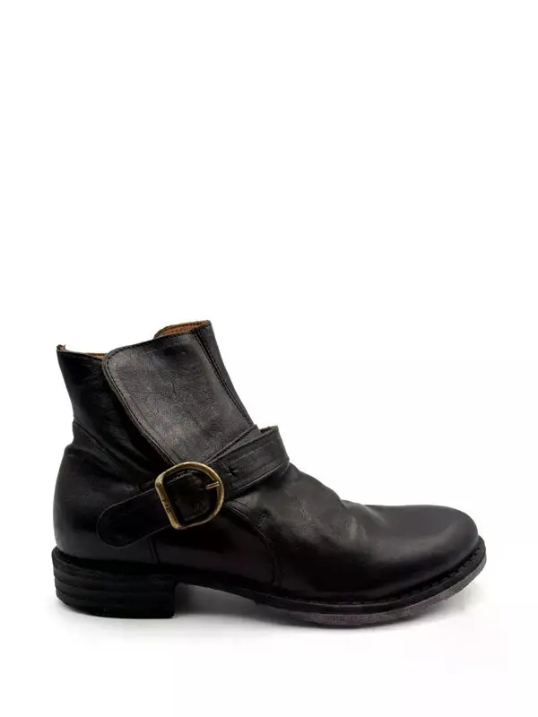 Fiorentini + Baker Eternity Leather Buckle-fastening Ankle Boots - Black