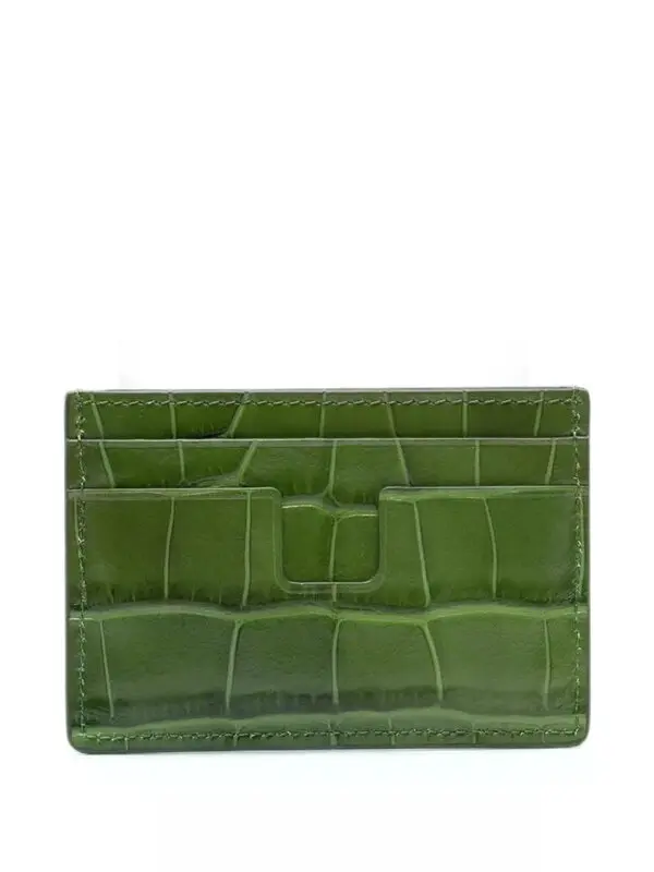 TOM FORD T Line Crocodile-effect Card Holder