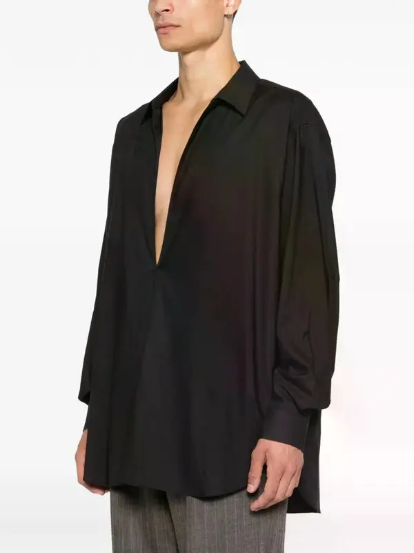 SSSTEIN Plunging V-neck Oversized Shirt