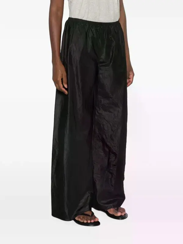 THE ROW Crinkled Wide-leg Trousers