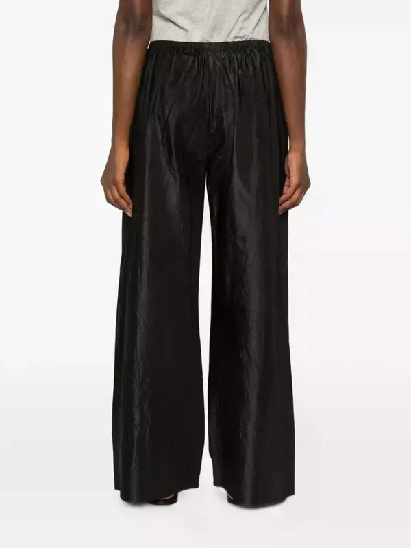 THE ROW Crinkled Wide-leg Trousers