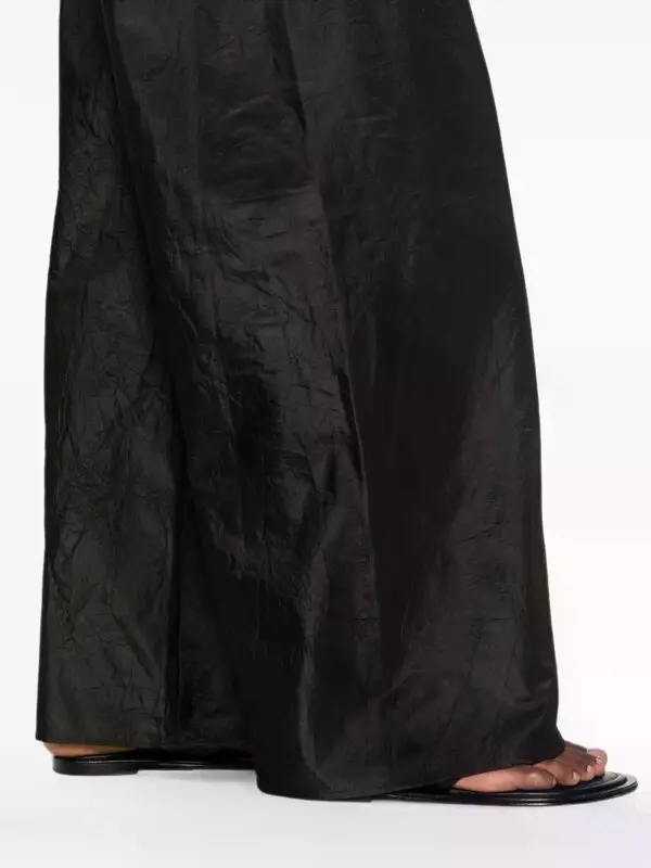 THE ROW Crinkled Wide-leg Trousers